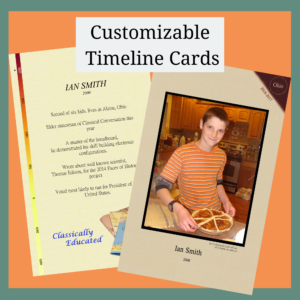 CANVA CLASSROOM Personalized Timeline Card TEMPLATE for Classical ...