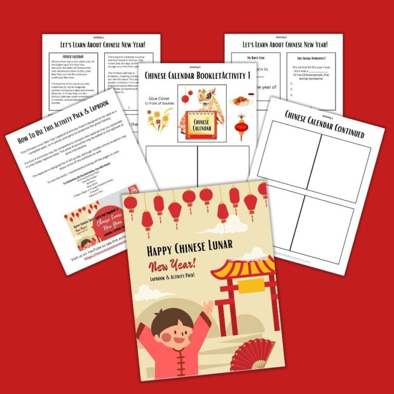 Chinese Lunar New Year 2024 Lapbook and Activity Pack