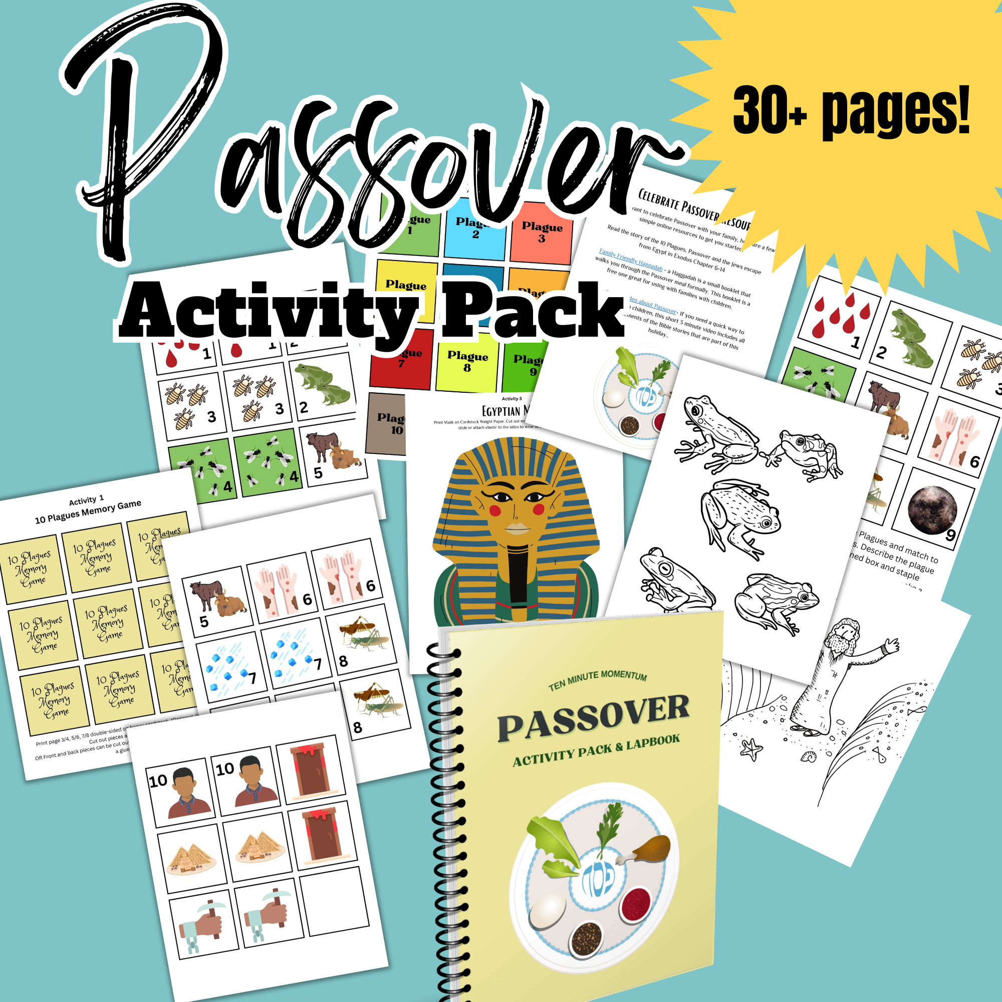 Passover Activity Pack and Lapbook -30 pages